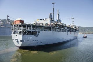 Submarine Tender USS Frank Cable Completes Drydock Maintenance, In ...