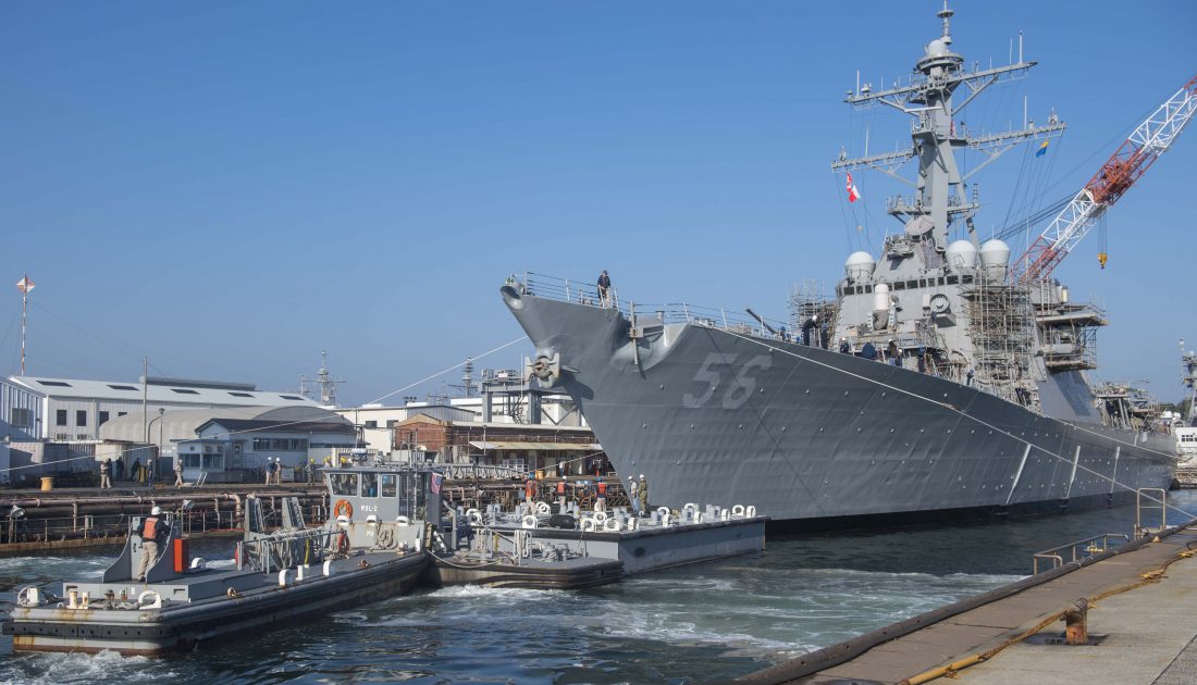 VIDEO: USS John S. McCain Leaves Dry Dock - USNI News