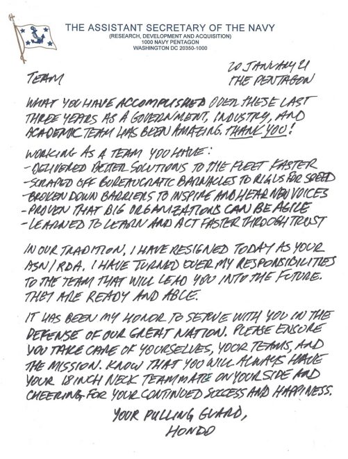 Former Acquisition Chief Geurts to Fill in as Navy Undersecretary - USNI News