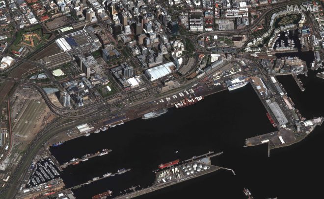 Iranian Navy Surface Action Group Docked in South Africa, Satellite ...