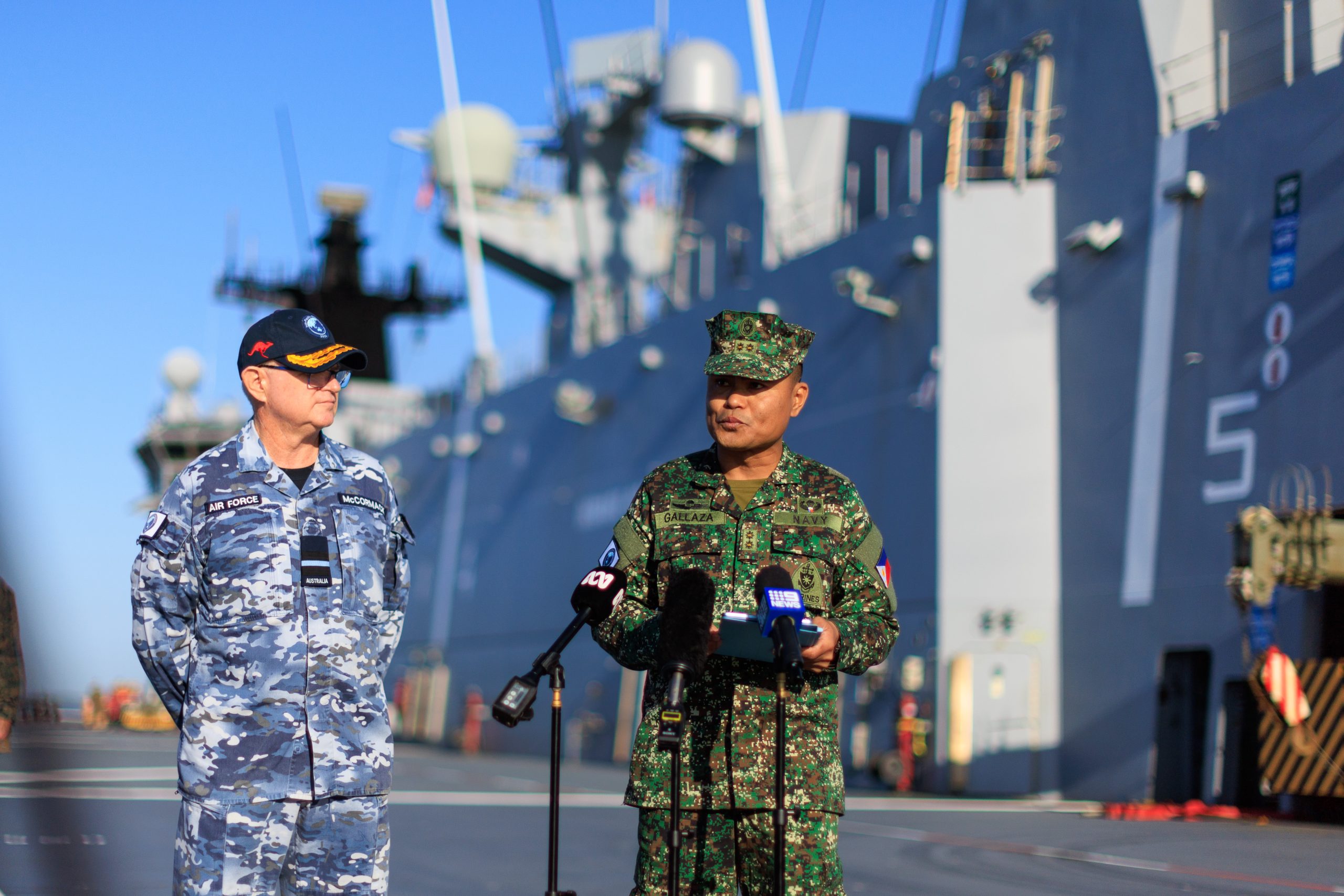 Australian Amphib HMAS Canberra in the Philippines for Drills Amidst ...