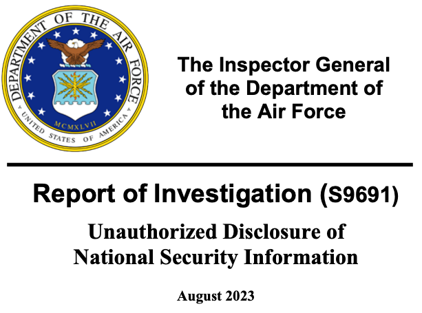 Air Force Investigation into Leak of Classified Information - USNI News
