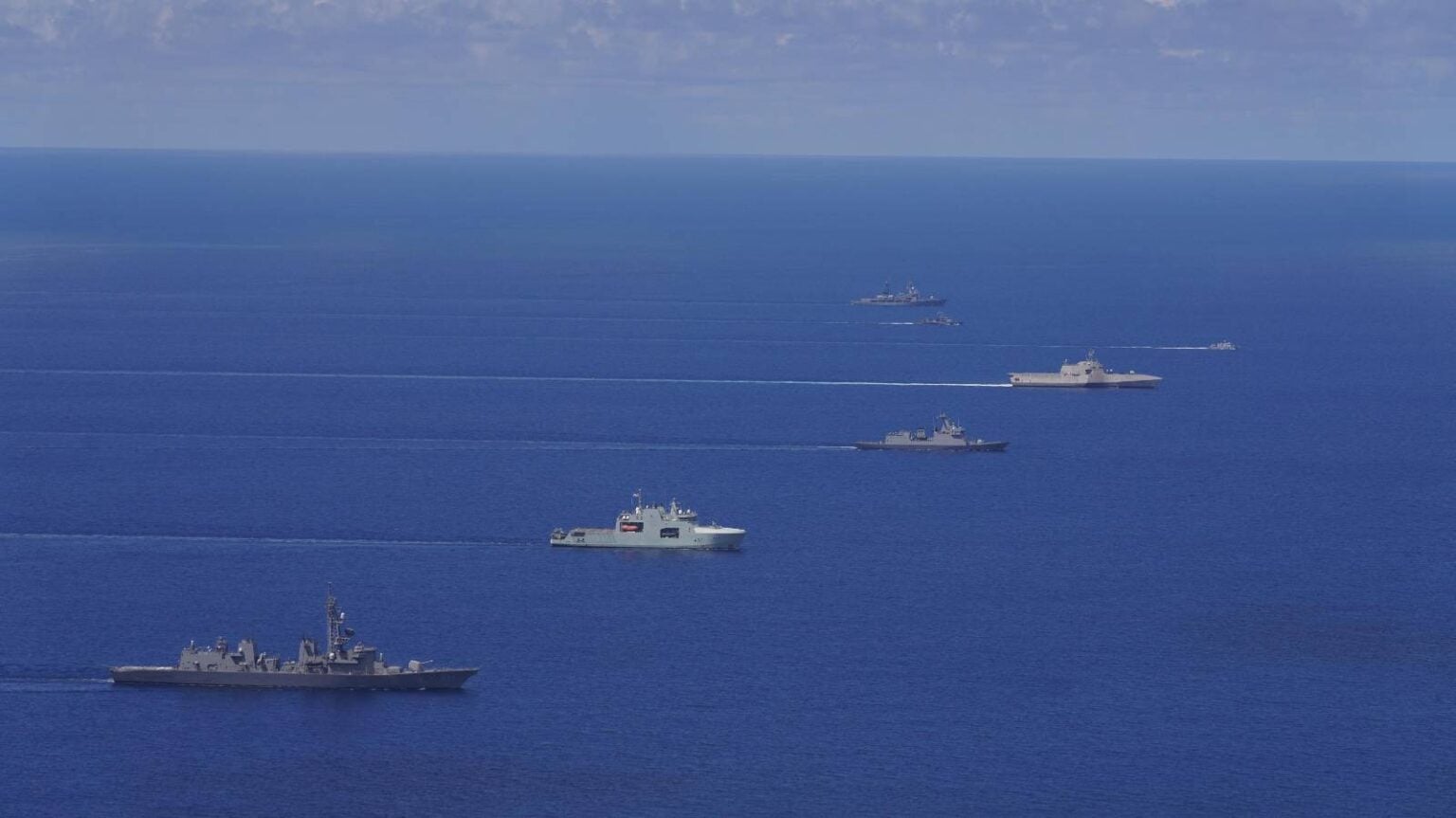 Philippine, Allied Warships Hold Combat Drills in the South China Sea ...